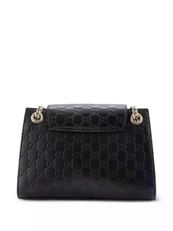 Gucci Emily Chain Flap Guccissima Leather Small Shoulder Bag - Black