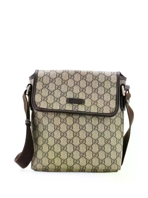 Gucci Flap Messenger Gg Coated Canvas Small Crossbody Bag
