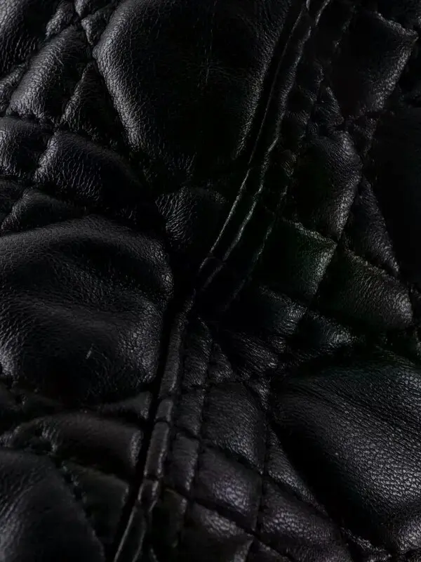 Dior Vintage Lady Bag Cannage Quilt Lambskin Large Satchel - Black