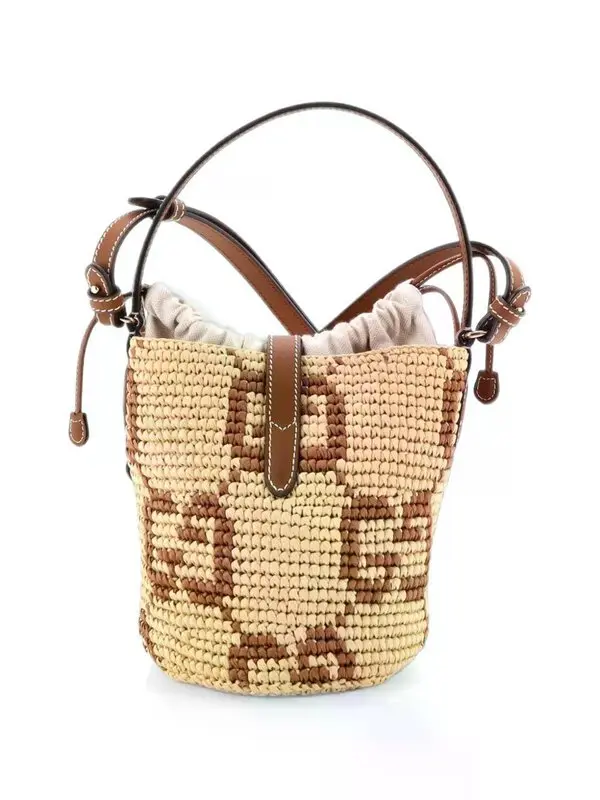 Gucci Gg Raffia Mini Bucket Bag