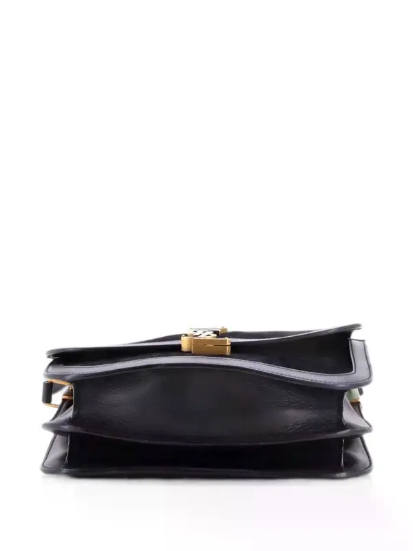 Saint Laurent Solferino Bag Suede Medium Shoulder Bag - Black