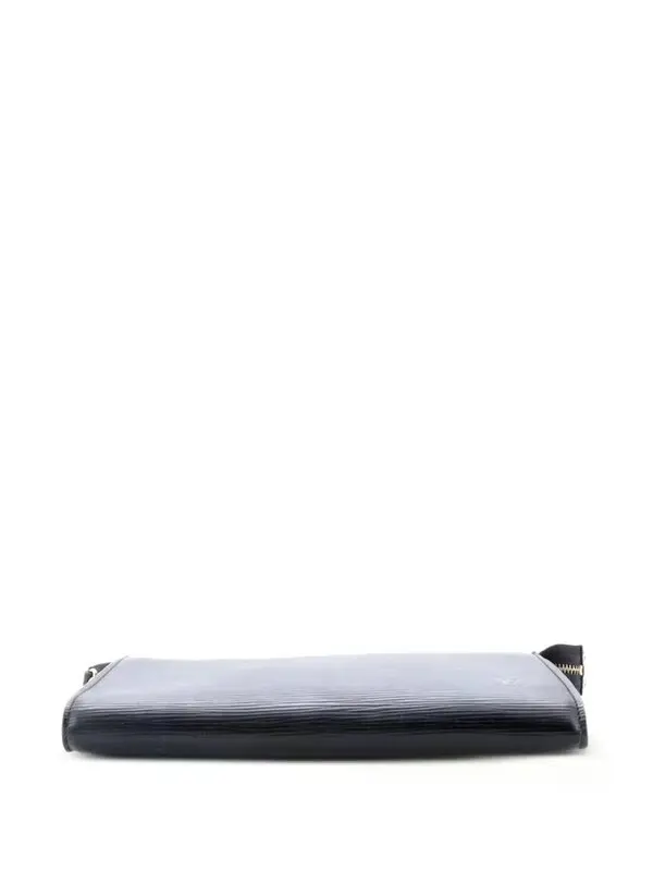LOUIS VUITTON Pochette Accessoires Epi Leather Clutch Bag - Black