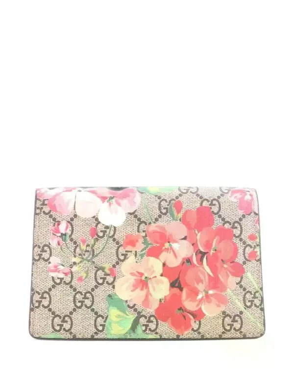 Gucci Dionysus Bag Blooms Print Gg Coated Canvas Super Mini Crossbody Bag - Brown