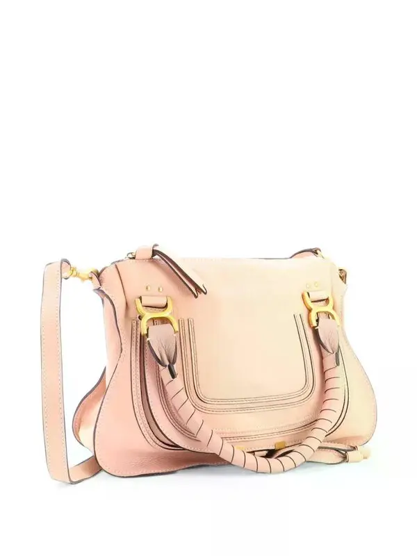 Chloé Marcie Leather Medium Satchel - Neutrals