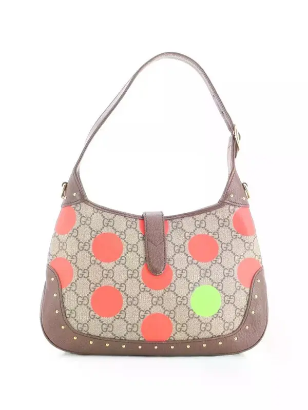 Gucci Jackie 1961 Studded Printed Gg Coated Canvas Small Hobo Bag