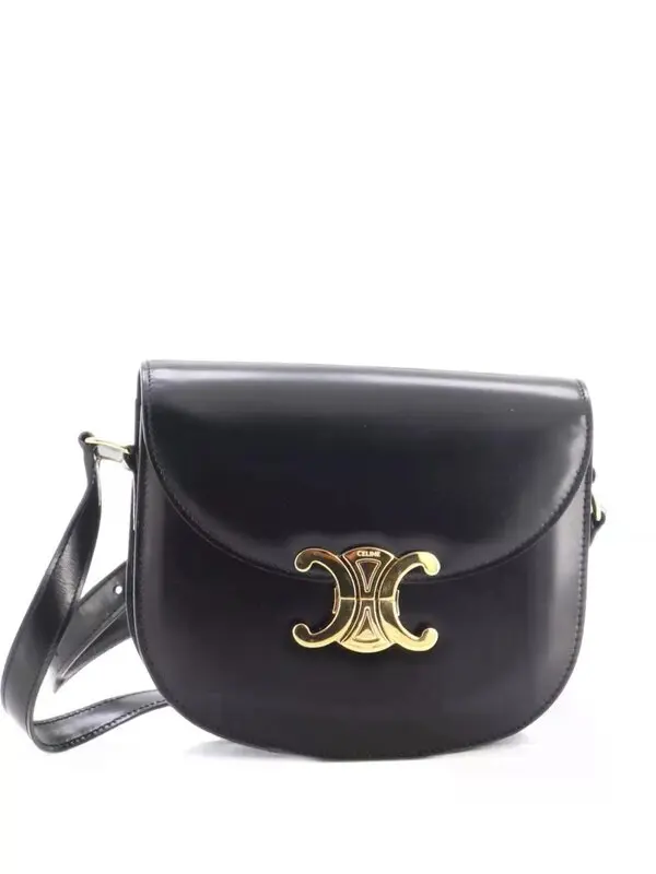 Celine Triomphe Besace Clea Flap Bag Leather Shoulder Bag