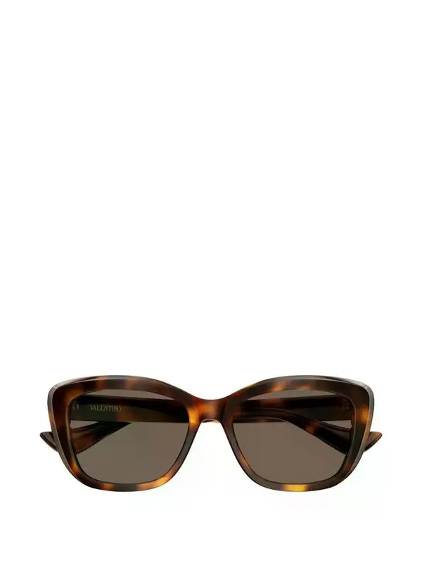 Valentino Garavani Vlogo Tortoiseshell Geometric-frame Sunglasses