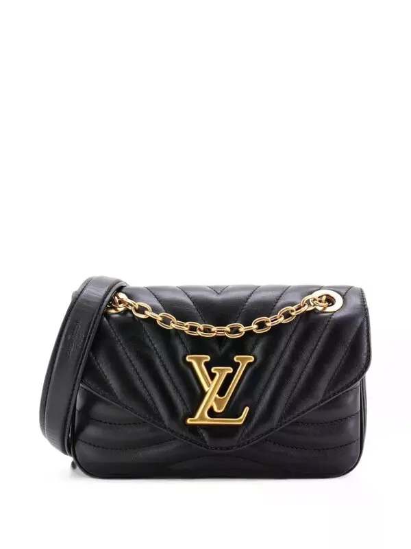 LOUIS VUITTON New Wave Chain Bag Nm Quilted Leather Pm Crossbody Bag - Black