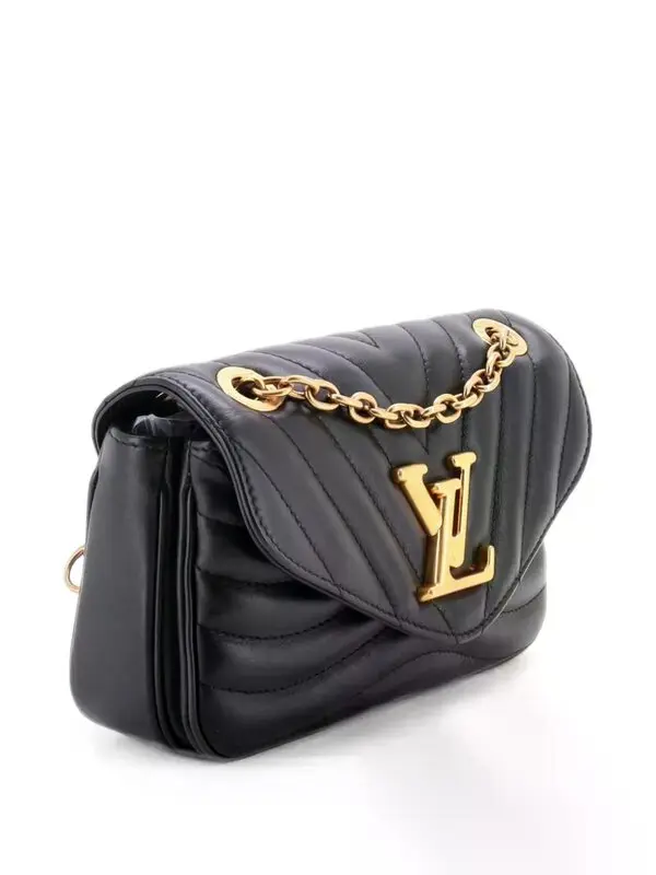 LOUIS VUITTON New Wave Chain Bag Nm Quilted Leather Pm Crossbody Bag - Black