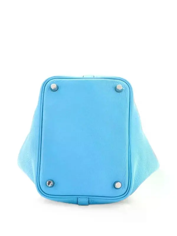 Hermès Eclat Picotin Lock Bag Clemence Pm Tote Bag - Blue