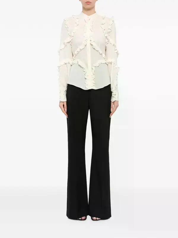 Alexander McQueen Ruffle-trimmed Long-sleeve Shirt