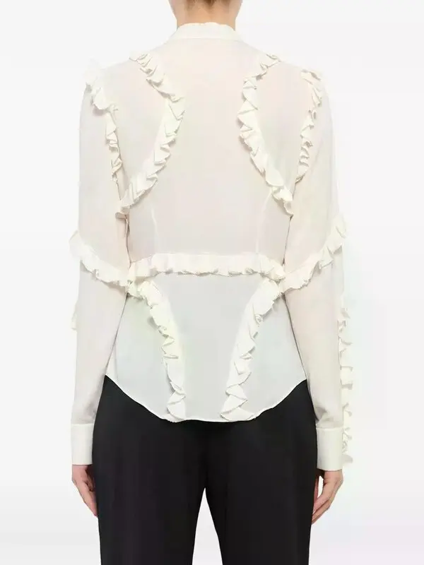 Alexander McQueen Ruffle-trimmed Long-sleeve Shirt