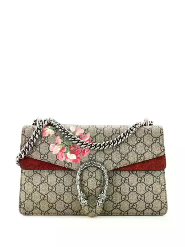 Gucci Dionysus Bag Blooms Print Gg Coated Canvas Small Shoulder Bag - Brown