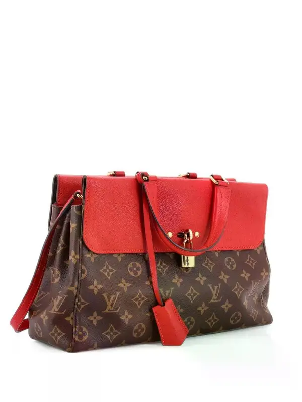 LOUIS VUITTON Venus Handbag Monogram Canvas And Leather Satchel - Red