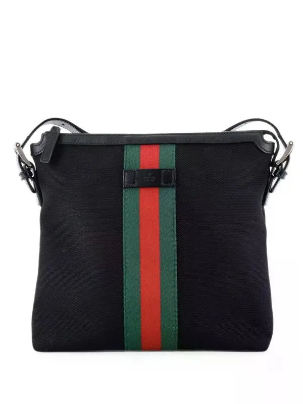 Gucci Web Messenger Bag Techno Canvas Small Crossbody Bag