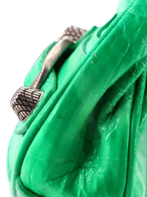 Balenciaga Le Cagole Giant Studs Chain Shoulder Bag Leather Xs Hobo Bag - Green