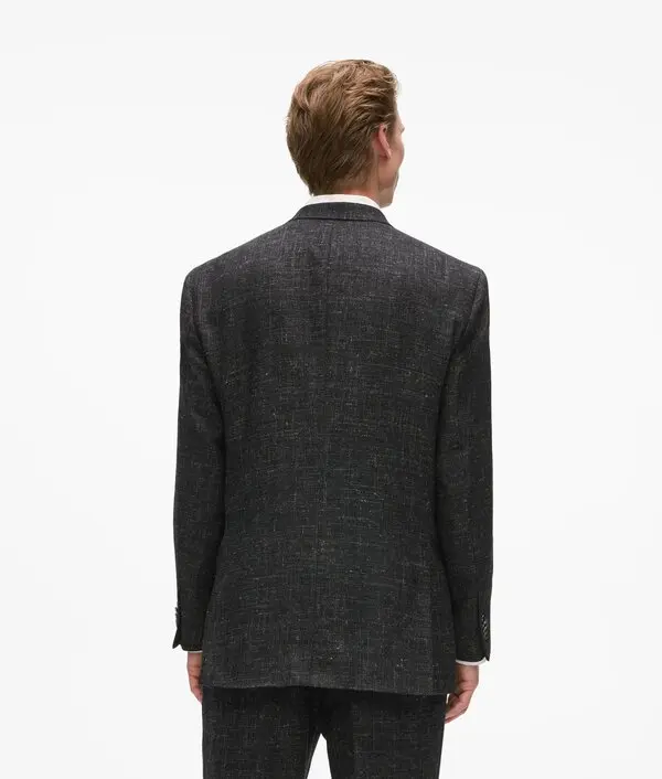 Karl Lagerfeld Double-breasted Textured Suit Jacket