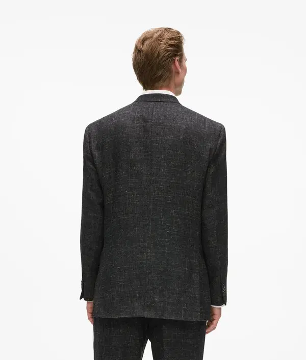 Karl Lagerfeld Double-breasted Textured Suit Jacket