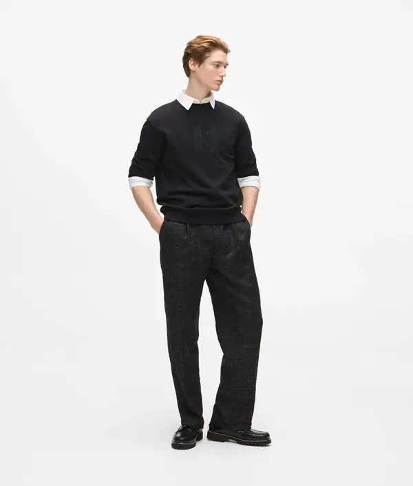 Karl Lagerfeld Monogram Crew Neck Sweatshirt