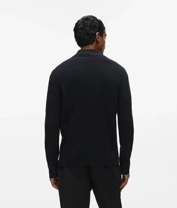 Karl Lagerfeld Knitted Zip-up Cardigan