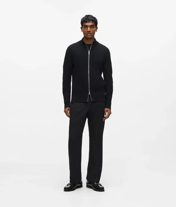Karl Lagerfeld Knitted Zip-up Cardigan