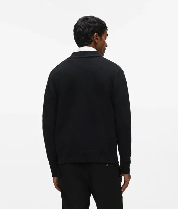 Karl Lagerfeld Cable-knit Zip-up Cardigan
