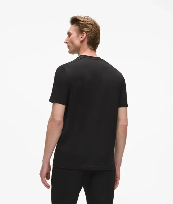 Karl Lagerfeld Faux-leather Piping T-shirt