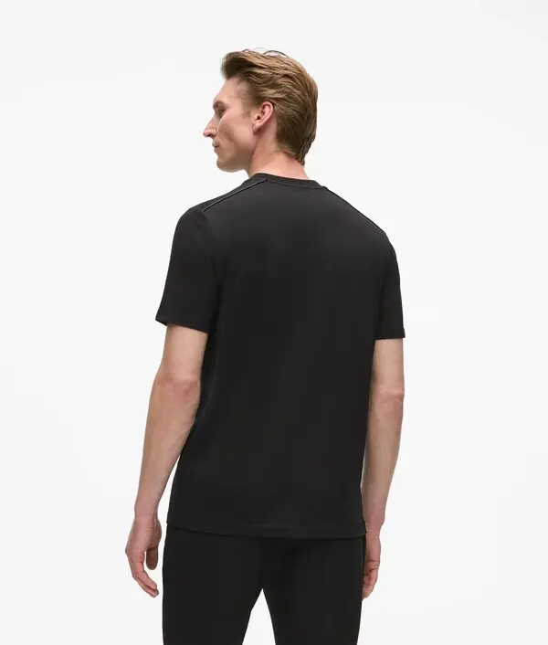 Karl Lagerfeld Faux-leather Piping T-shirt
