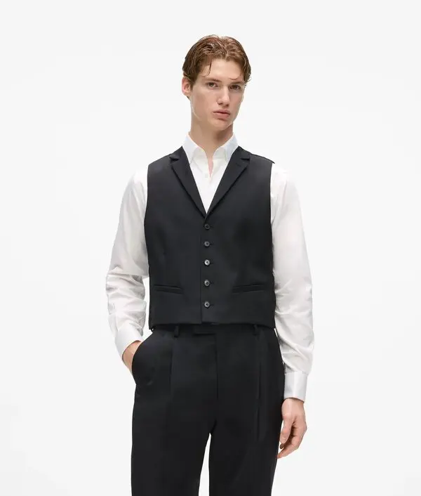 Karl Lagerfeld Kl Studio Wool Suit Waistcoat