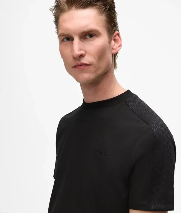 Karl Lagerfeld Monogram Sleeve Detail T-shirt