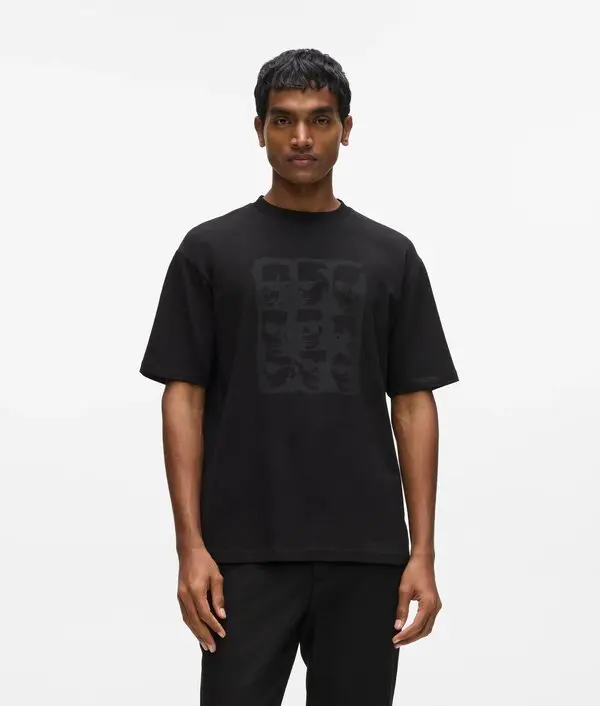 Karl Lagerfeld Relaxed-fit Karl Sketch T-shirt - Black