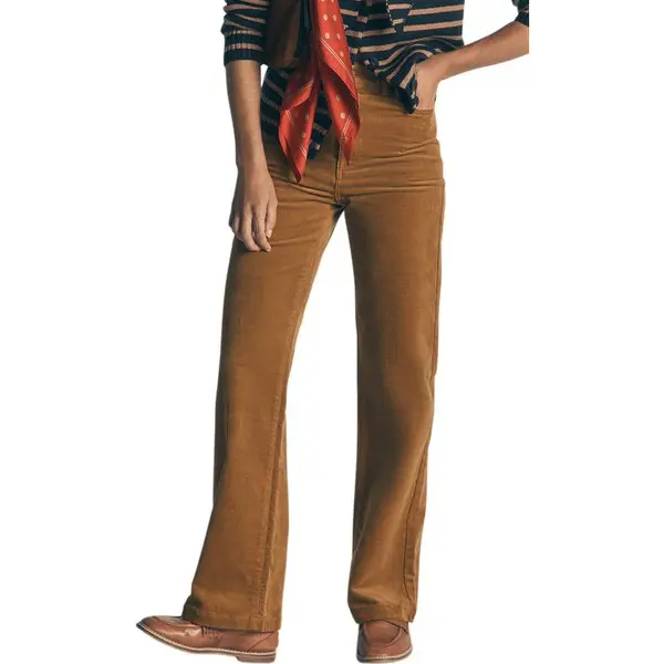 Boden High Waist Corduroy Straight Leg Jeans
