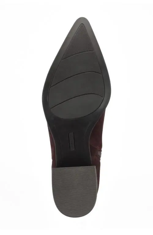 Nine West Becky Leather Bootie - Dark Red