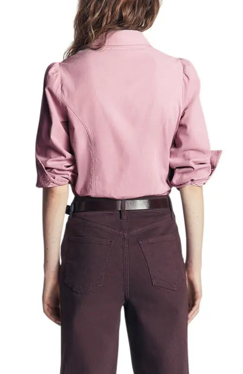 Boden Sky Corduroy Puff Shoulder Shirt
