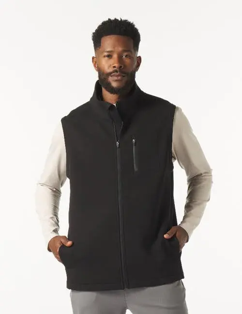 GLYDER Scuba Knit Vest - Black