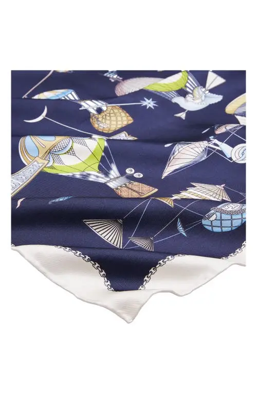 Tory Burch Hot Air Balloon Silk Neckerchief - Navy