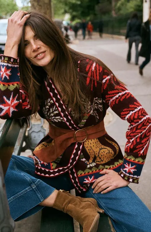 Boden Belted Wrap Cardigan