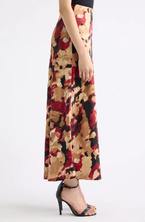 Anne Klein Print Flare Maxi Skirt