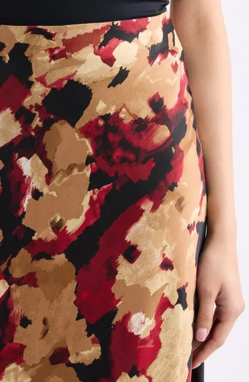Anne Klein Print Flare Maxi Skirt