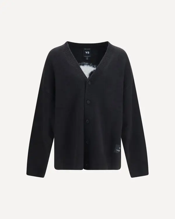 Y3 Chito V-neck Cardigan With Graphic Back