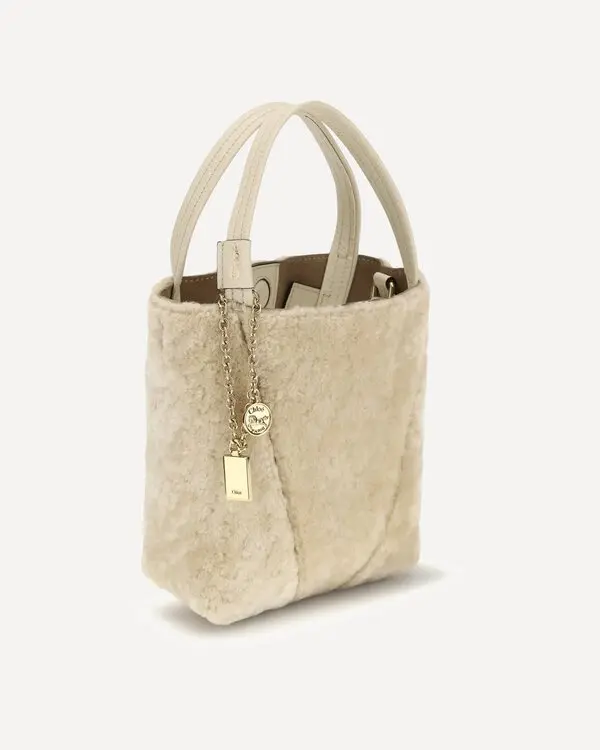 Chloé Spin Bouclé Bucket Bag - Cream