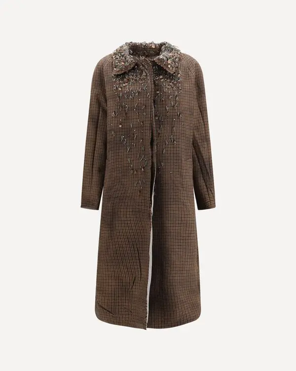 Prada Reversible Single-breasted Coat With Gocce Details