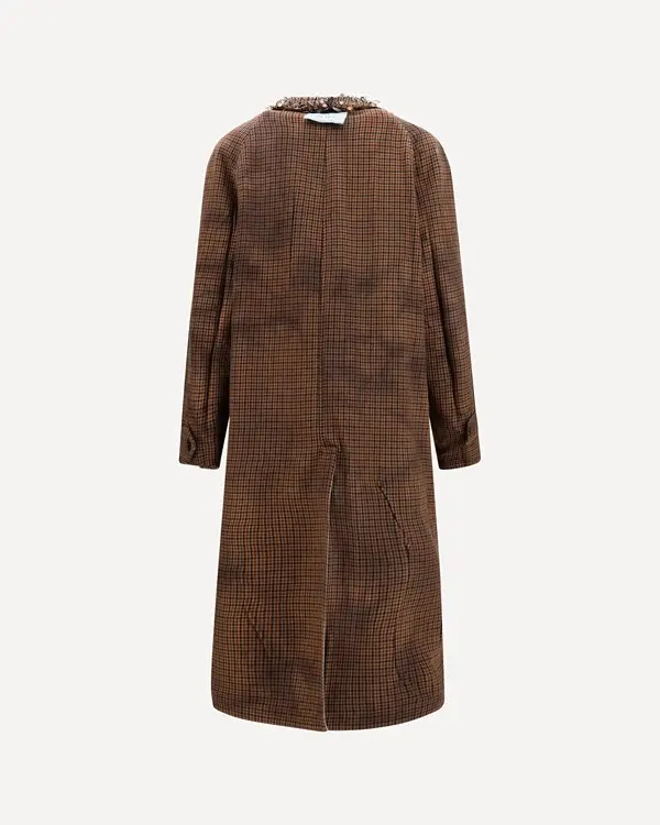 Prada Reversible Single-breasted Coat With Gocce Details