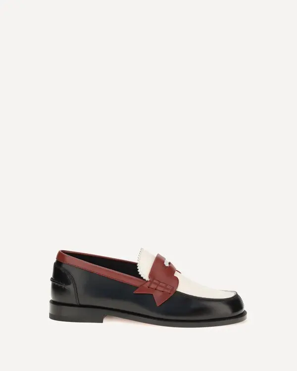CHRISTIAN LOUBOUTIN Plato Leather Loafers - Black