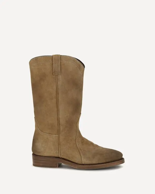 JIL SANDER Bruce Suede Ankle Boots - Beige