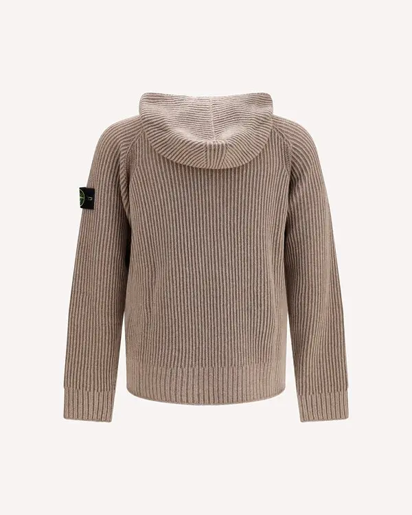 Stone Island Hooded Zip-up Sweater Ale