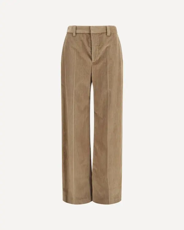 Brunello Cucinelli Cotton Velvet Pants - Brown