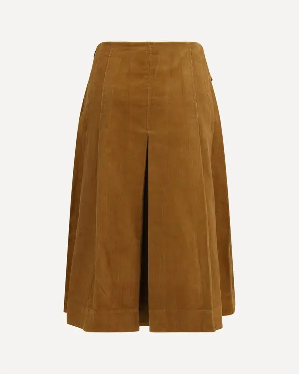 Tory Burch Corduroy Pleated Skirt