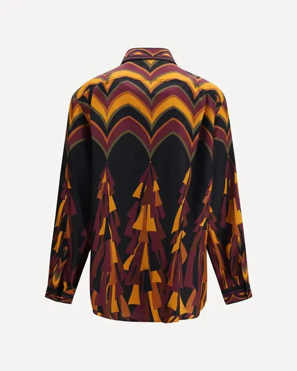 Emilio Pucci Silk Shirt In Baiadera Print Feale - Multicolour