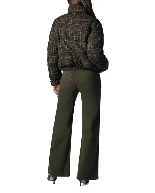 Joe's Jeans The Bruna Brushed Plaid Puffer Jacket - Moss Multi